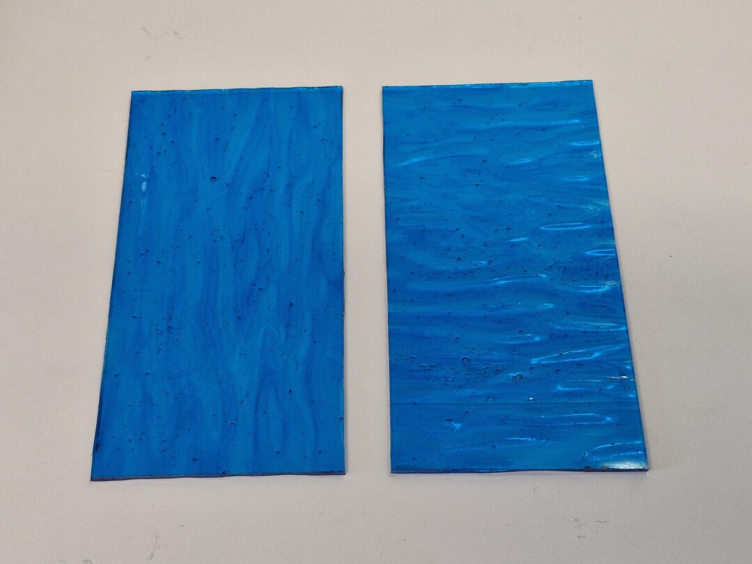 2 Pieces, Stained Coloured Glass Sheet, Size 3" X 6", 3 Mm Thickness ...
