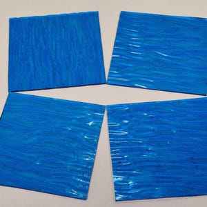 4 Pieces, Stained Coloured Glass Sheet, Size 10 X 10 Cm, 3 Mm Thickness ...