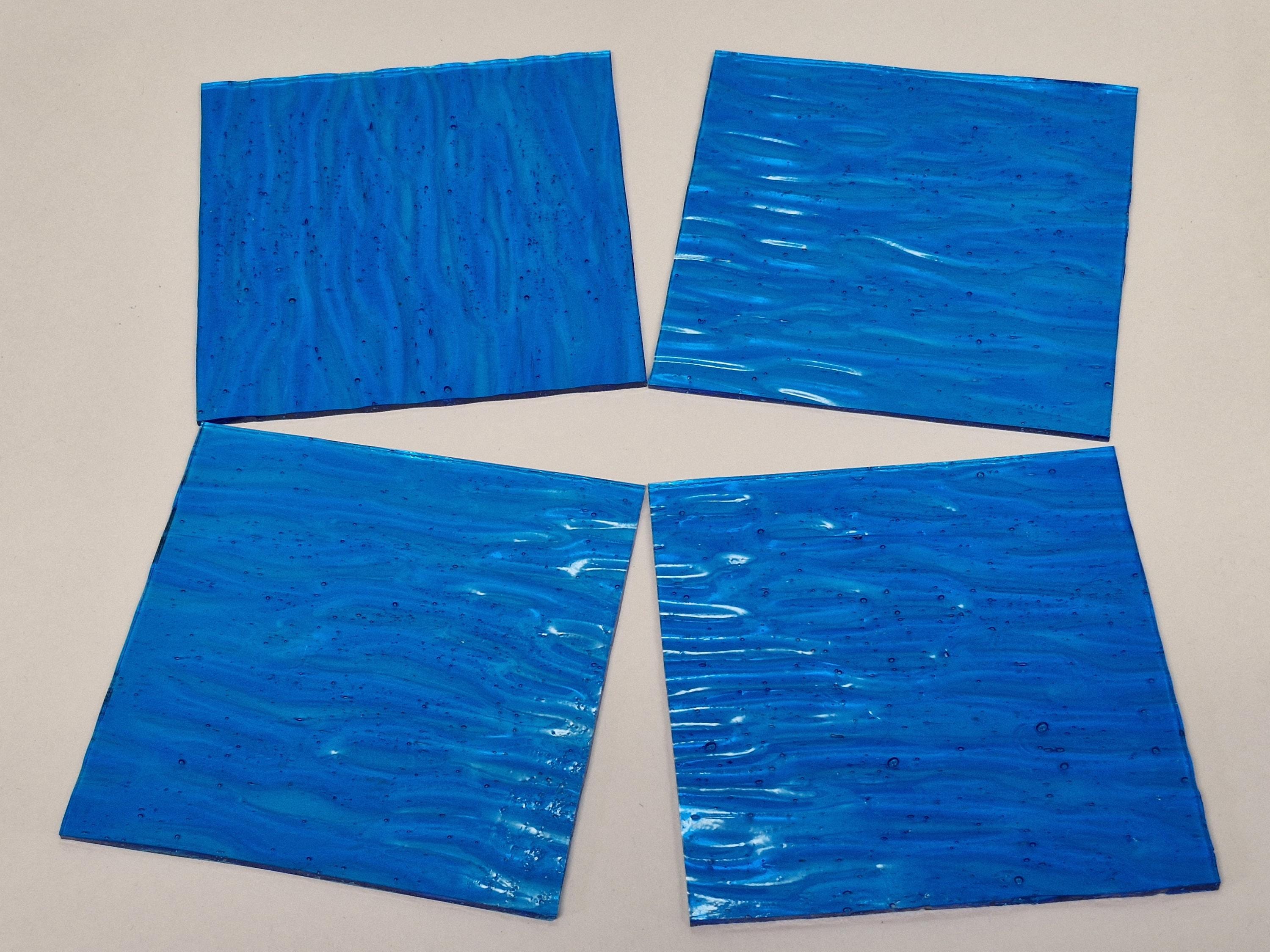 4 Pieces, Stained Coloured Glass Sheet, Size 10 X 10 Cm, 3 Mm Thickness ...