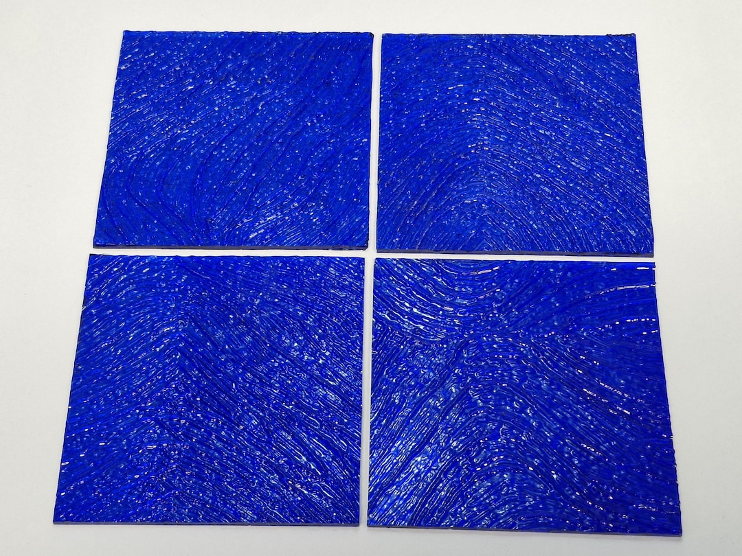 4 Pieces, Stained Coloured Glass Sheet, Size 10 X 10 Cm, 3 Mm Thickness ...