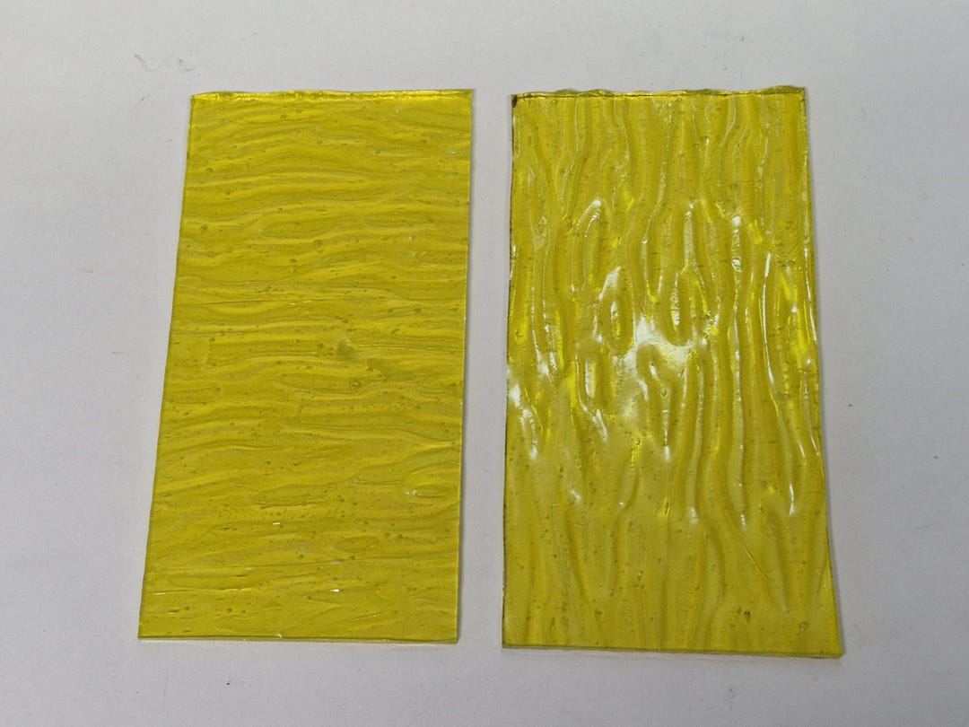 2 Pieces, Stained Coloured Glass Sheet, Size 3" X 6", Yellow Coloure - Etsy