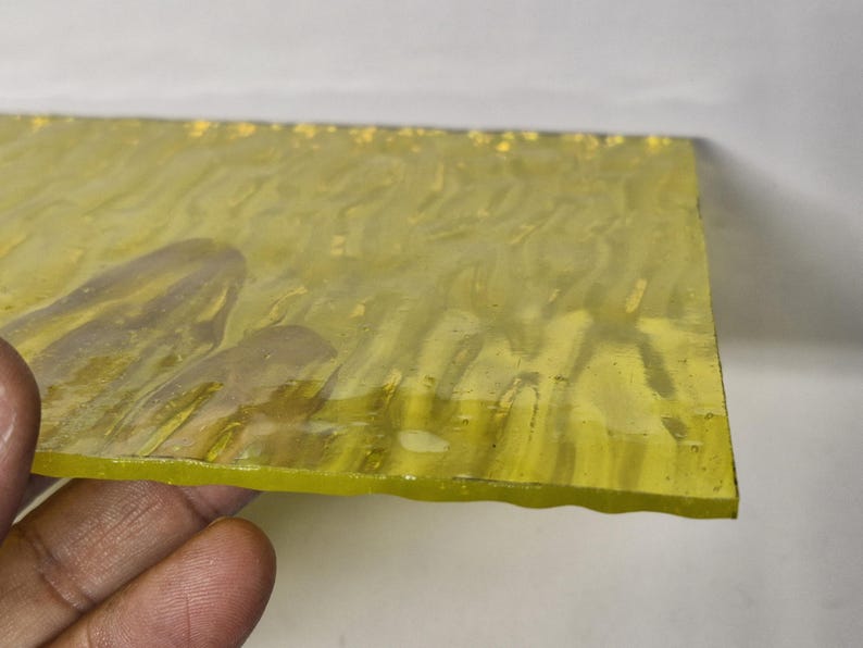 1 Piece, Stained Coloured Glass Sheet, A5 Size, Yellow Coloure - Etsy