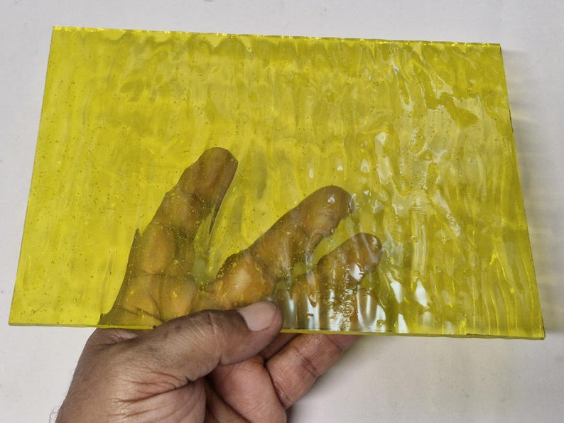 1 Piece, Stained Coloured Glass Sheet, A5 Size, Yellow Coloure - Etsy
