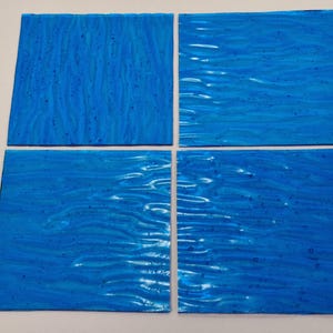 4 Pieces, Stained Coloured Glass Sheet, Size 10 X 10 Cm, 3 Mm Thickness ...