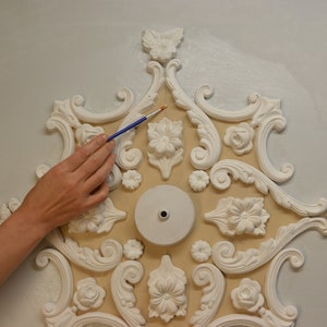 Plaster Ceiling Rose, Home Decor, Victorian Style - Etsy