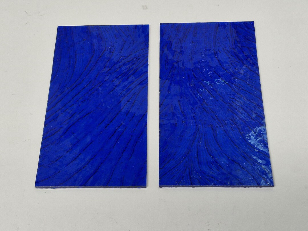 2 Pieces, Stained Coloured Glass Sheet, Size 3" X 6", Blue Coloure - Etsy