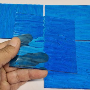 4 Pieces, Stained Coloured Glass Sheet, Size 10 X 10 Cm, 3 Mm Thickness ...