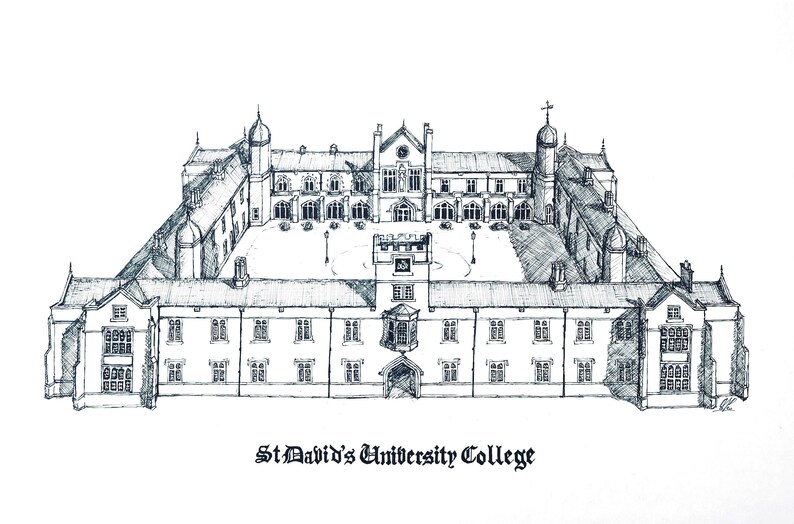 St David's University College Lampeter Art Print - Etsy