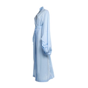 SKY BLUE ROBE, Elegant Robe, Long Robe, Sophisticated Robe, Maxi Lounge ...
