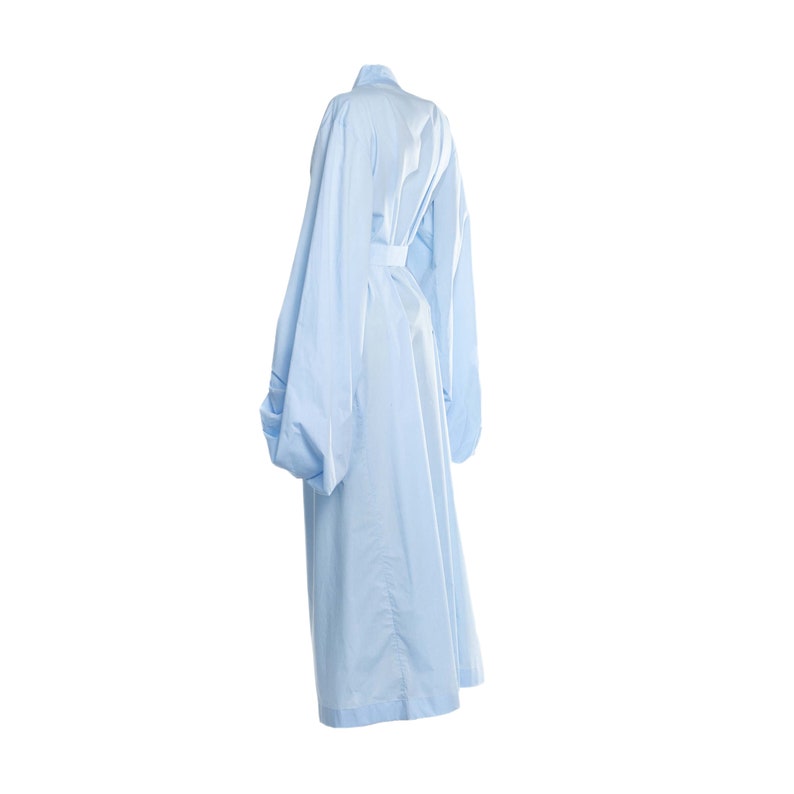 SKY BLUE ROBE, Elegant Robe, Long Robe, Sophisticated Robe, Maxi Lounge ...