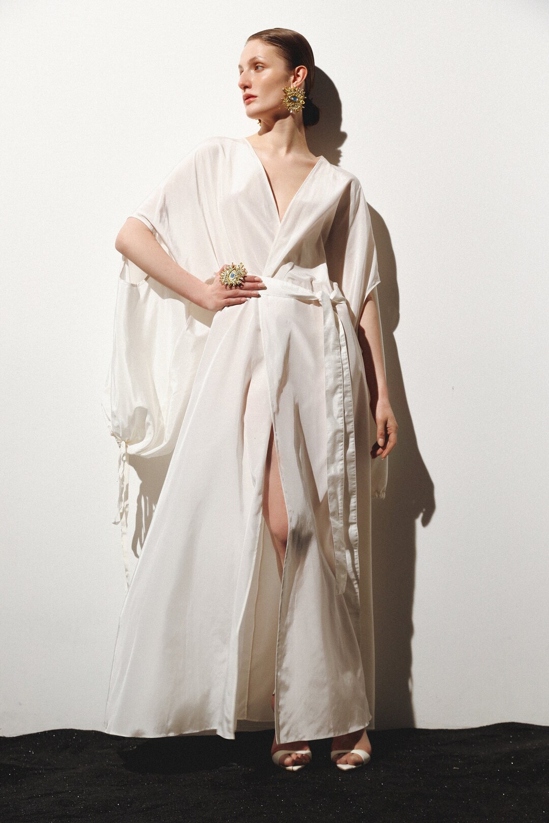 ELEGANCE MAXI ROBE, White Maxi Robe, Elegant Robe, Luxury Loungewear ...