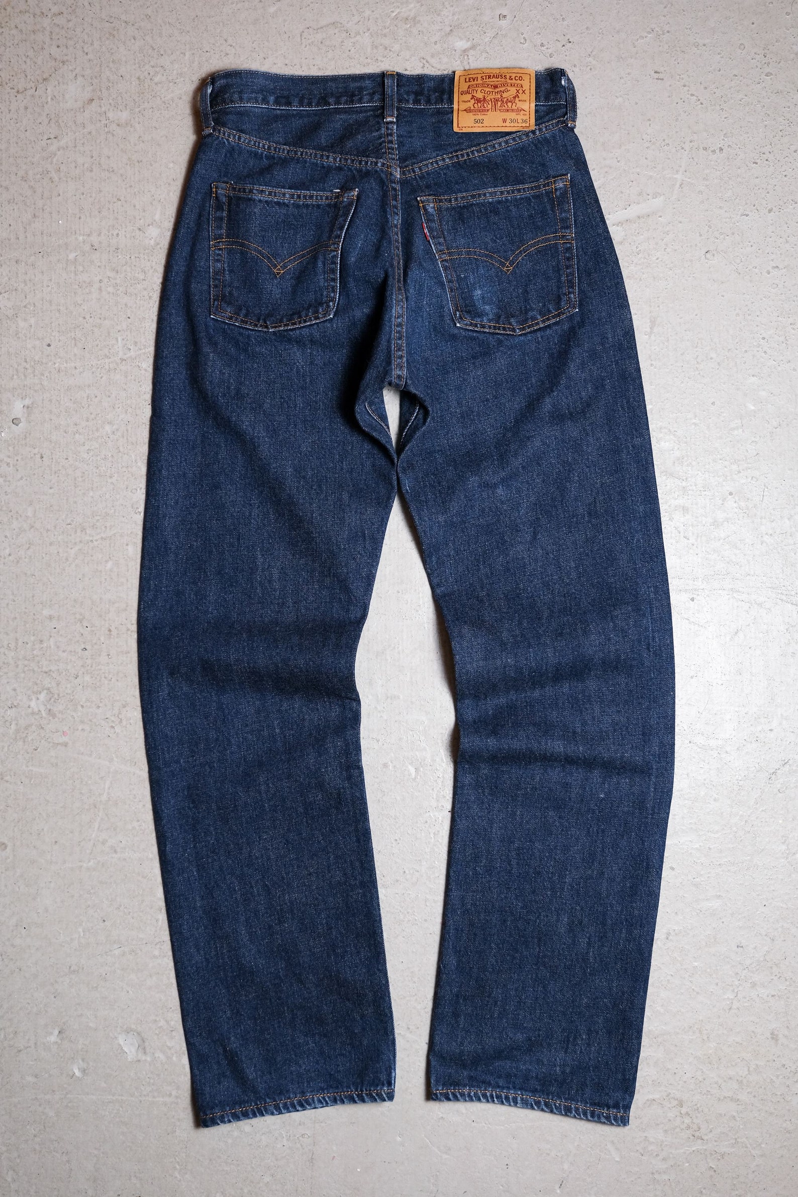 Levis Vintage Clothing LVC 00s 502 Big E Selvedge Denim Jeans Replica Big E Selvedge J22 Factory ...