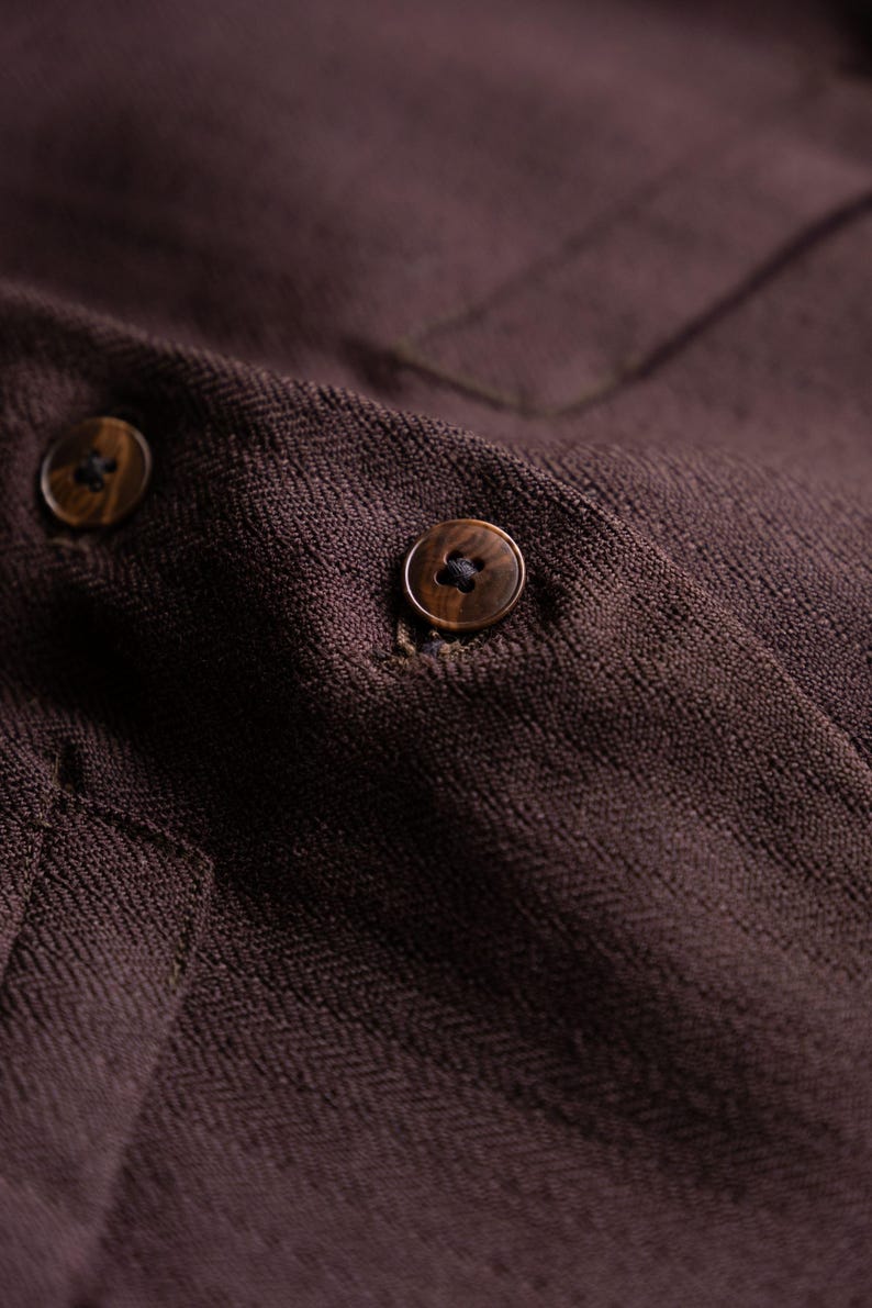 1930's French Vintage Brown Red Wool Work Gilet - Etsy