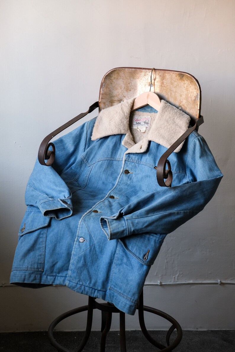 70's Lee Storm Rider Vintage Sherpa Denim Jacket Made in USA - Etsy