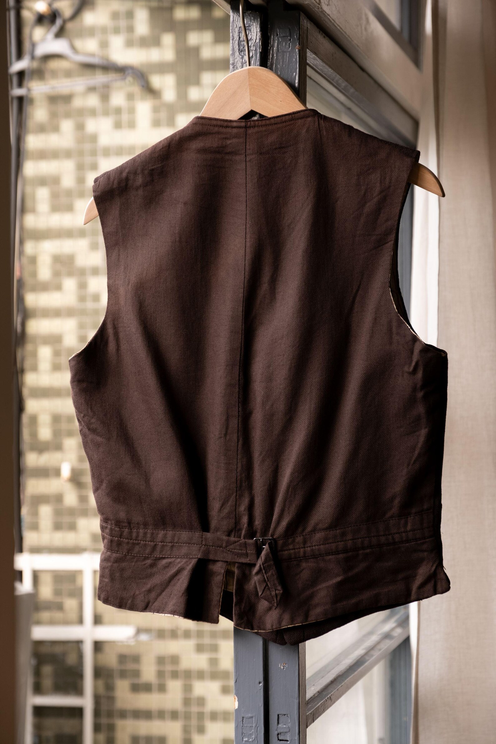 1930's French Vintage Brown Red Wool Work Gilet - Etsy