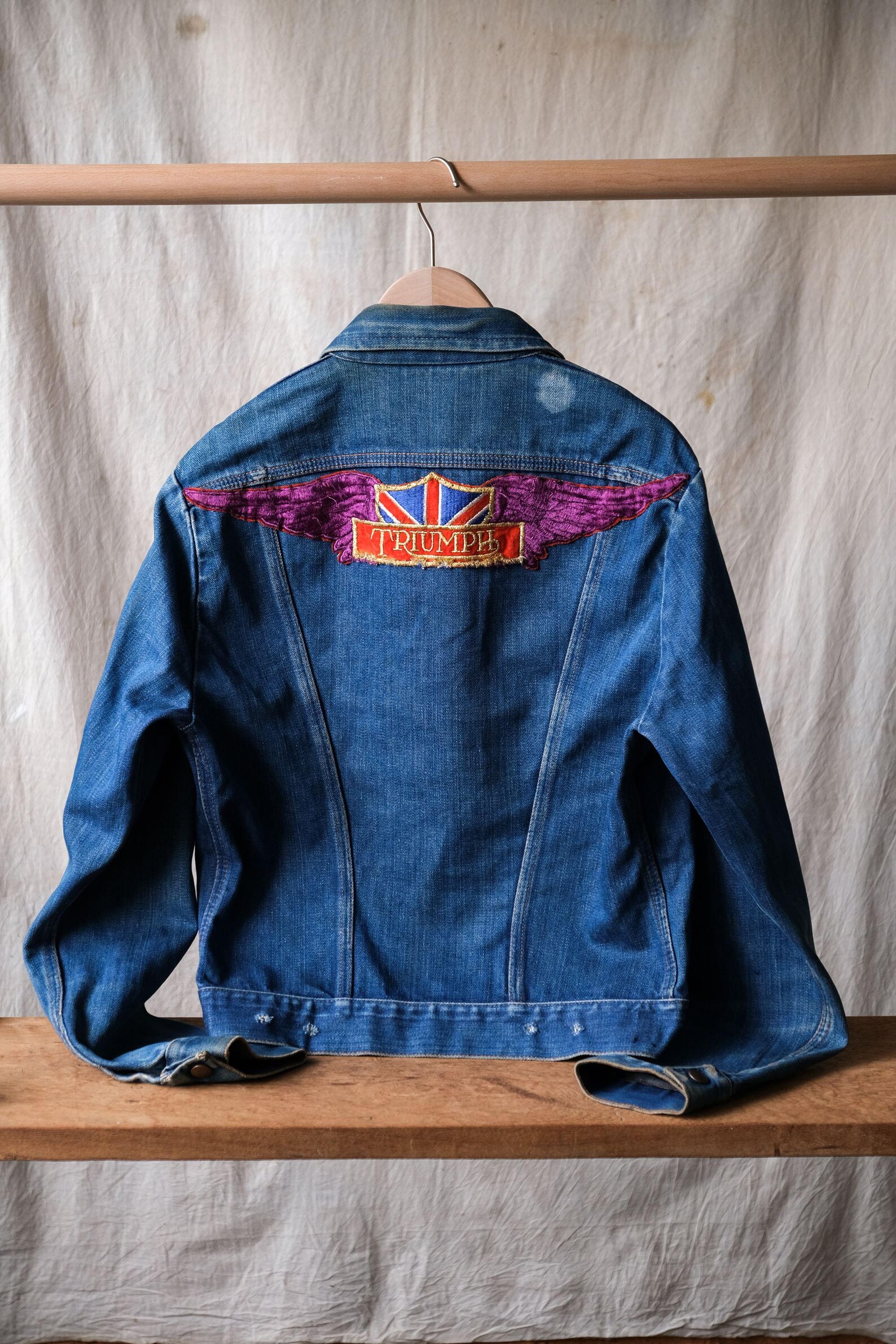 Wrangler 1970s 126PW Triumph Motor Embroidered Denim Jacket - Etsy