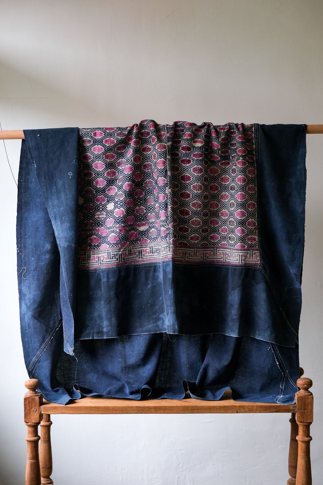 Rare Vintage Brocade Quilts of Southwest China Handmade Cross Stitching ...