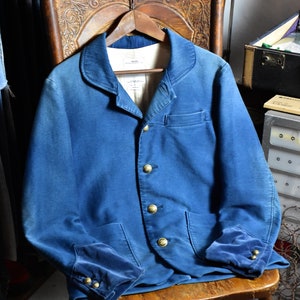 VISVIM Potomac Damaged Moleskin Jacket Indigo - Etsy