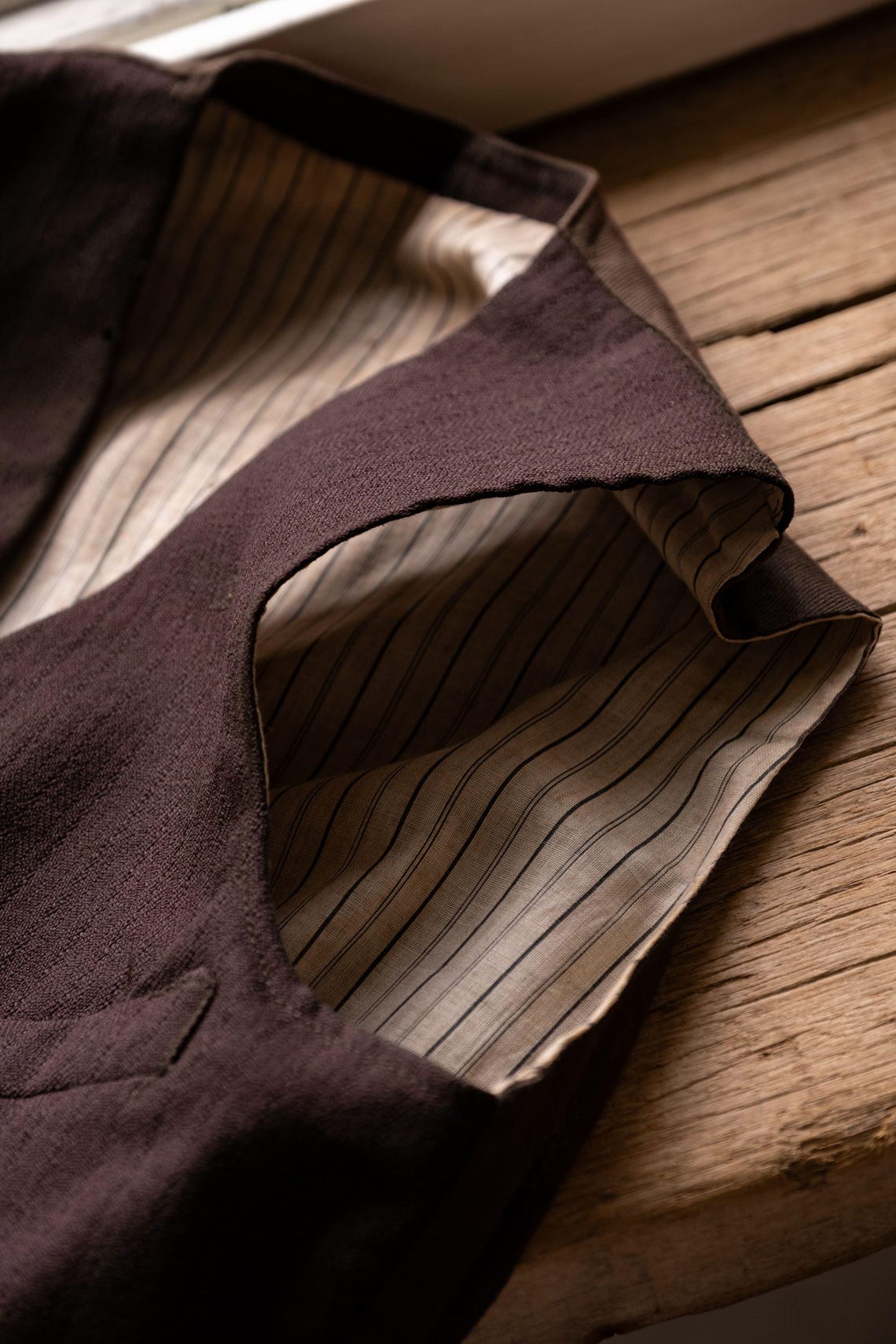 1930's French Vintage Brown Red Wool Work Gilet - Etsy