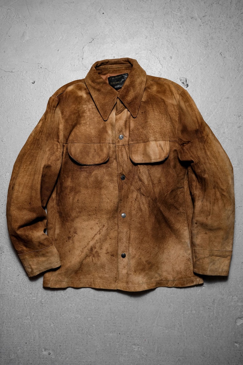 1970's Vintage Startown Londontown Suede Leather Shirt - Etsy