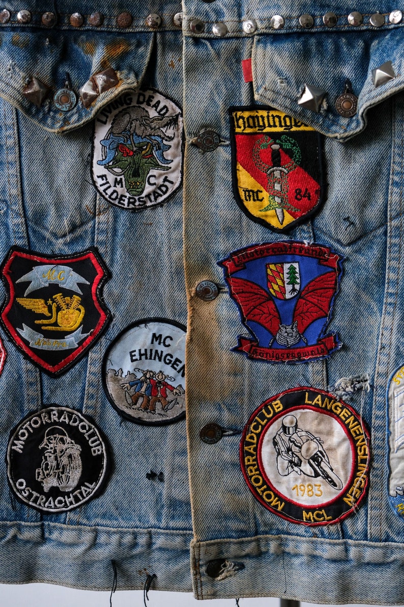 1970s Levis Remake Embroidery Patch Denim Vest - Etsy