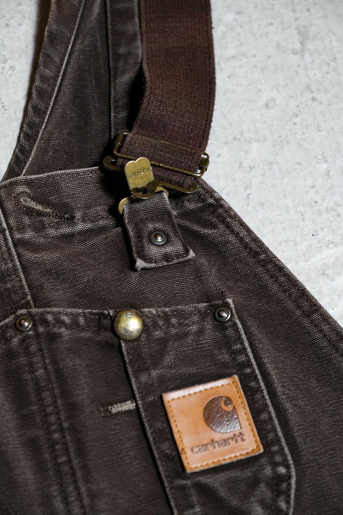 Carhartt Vintage Faded Canvas Double Knee Carpenter Overalls - Etsy