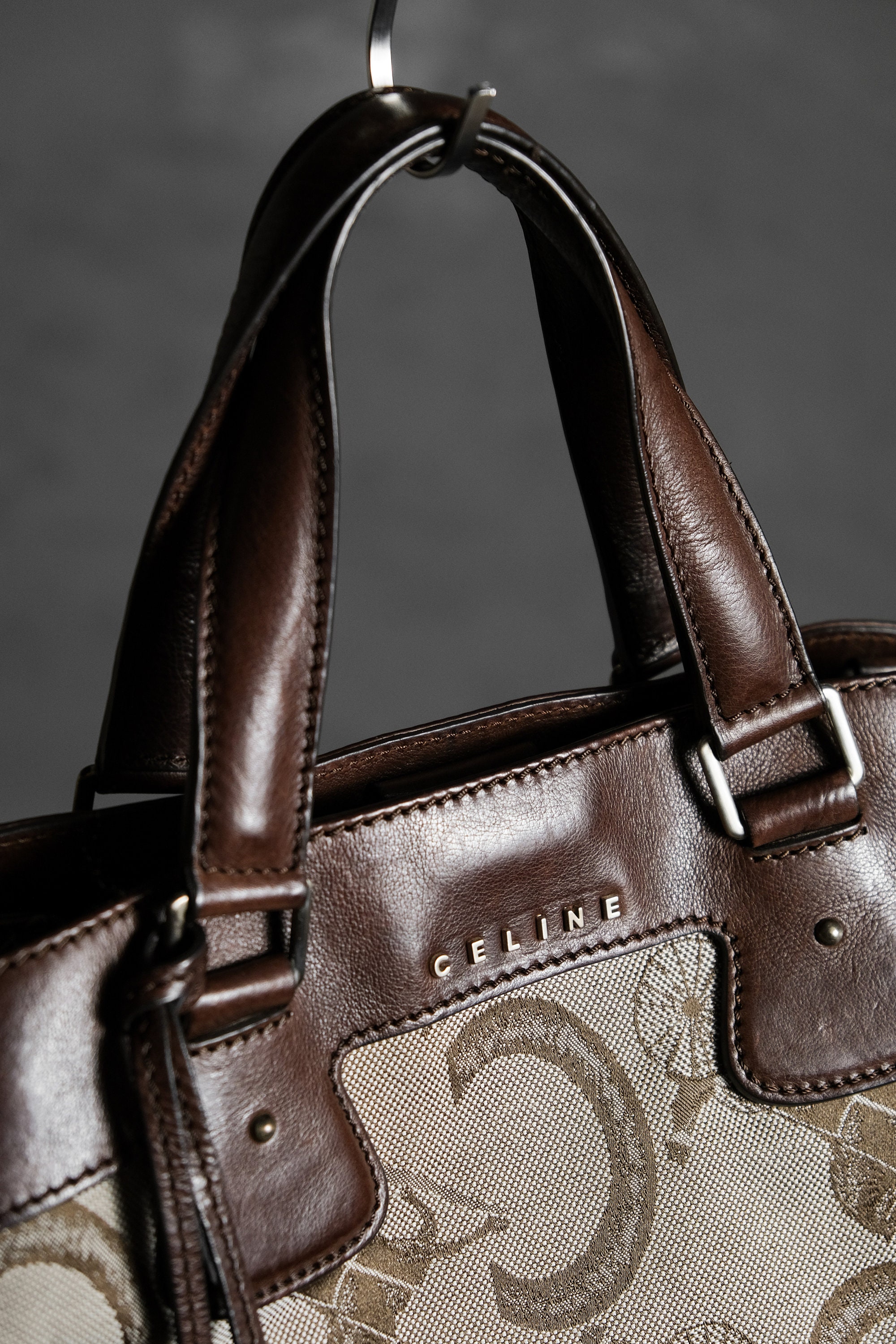 1980s Vintage Celine C Macadam Canvas Tote Bag - Etsy