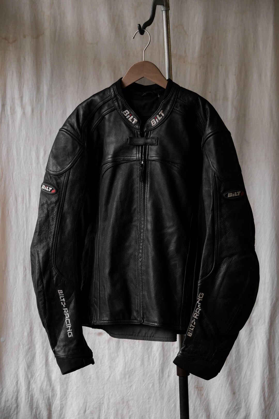 Bilt Vintage Leather Racing Jacket - Etsy