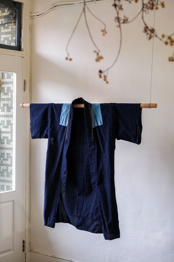 1950s Japanese Vintage Indigo Boro Kimono Noragi - Gem