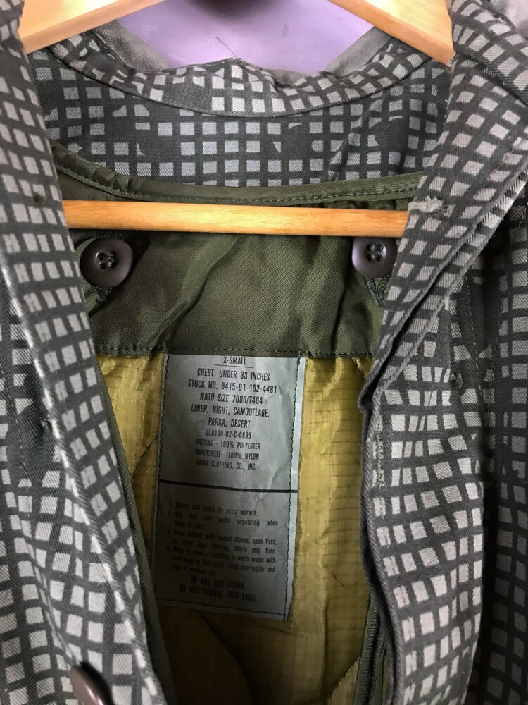 Militaria new old stock medium long,1982 gi night desert CAMOFLAGE pant ...