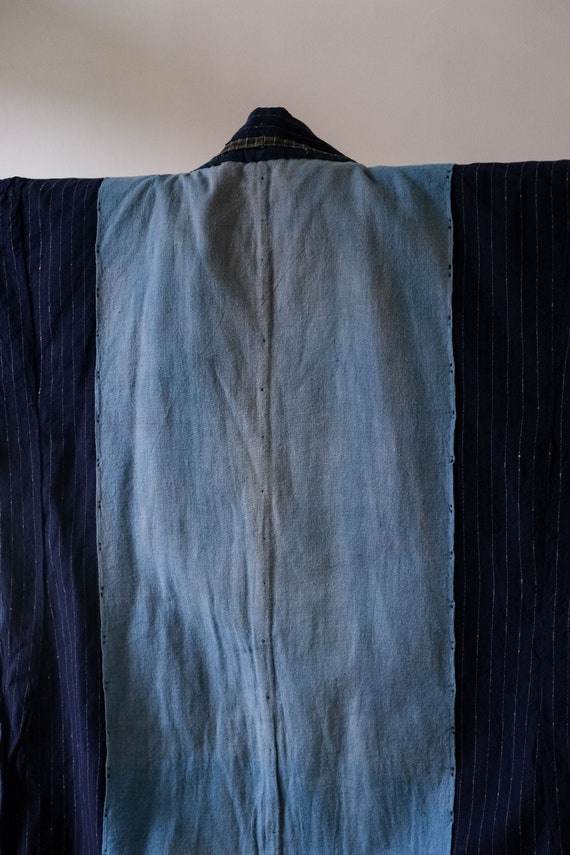 1950s Japanese Vintage Indigo Boro Kimono Noragi - Gem