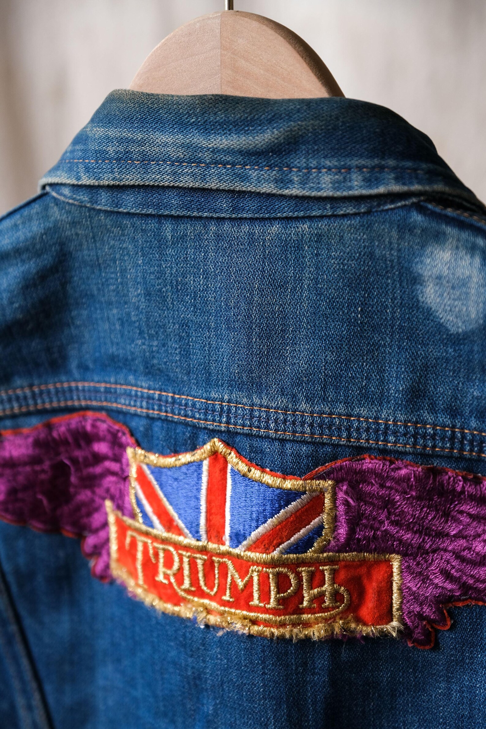 Wrangler 1970s 126PW Triumph Motor Embroidered Denim Jacket - Etsy