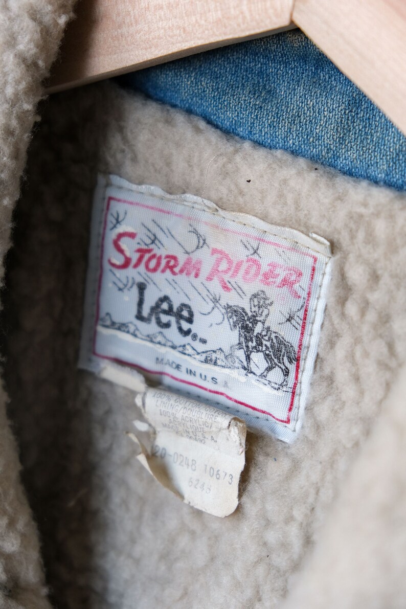 70's Lee Storm Rider Vintage Sherpa Denim Jacket Made in USA - Etsy