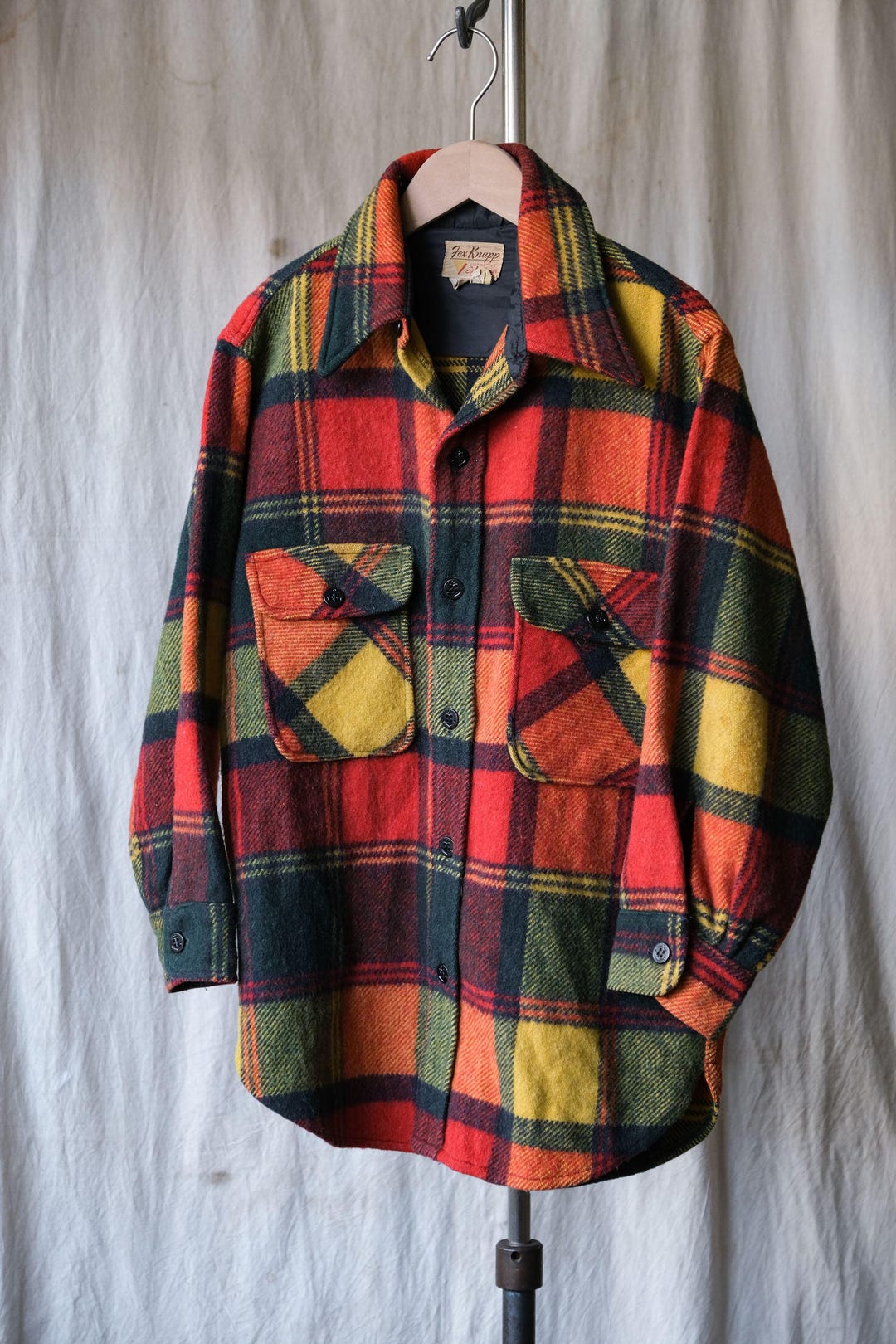 1960's fox Knapp Vintage Wool Plaid Shirt - Etsy