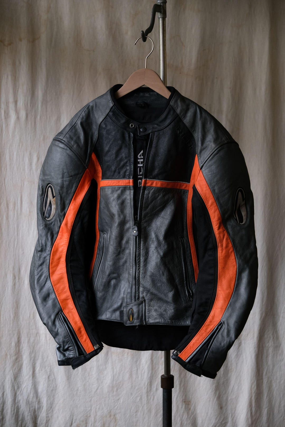 RICHA Vintage Leather Racing Jacket - Etsy