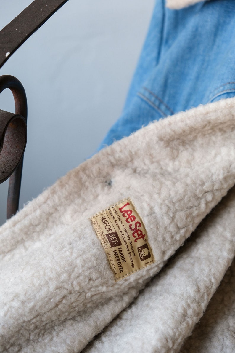 70's Lee Storm Rider Vintage Sherpa Denim Jacket Made in USA - Etsy