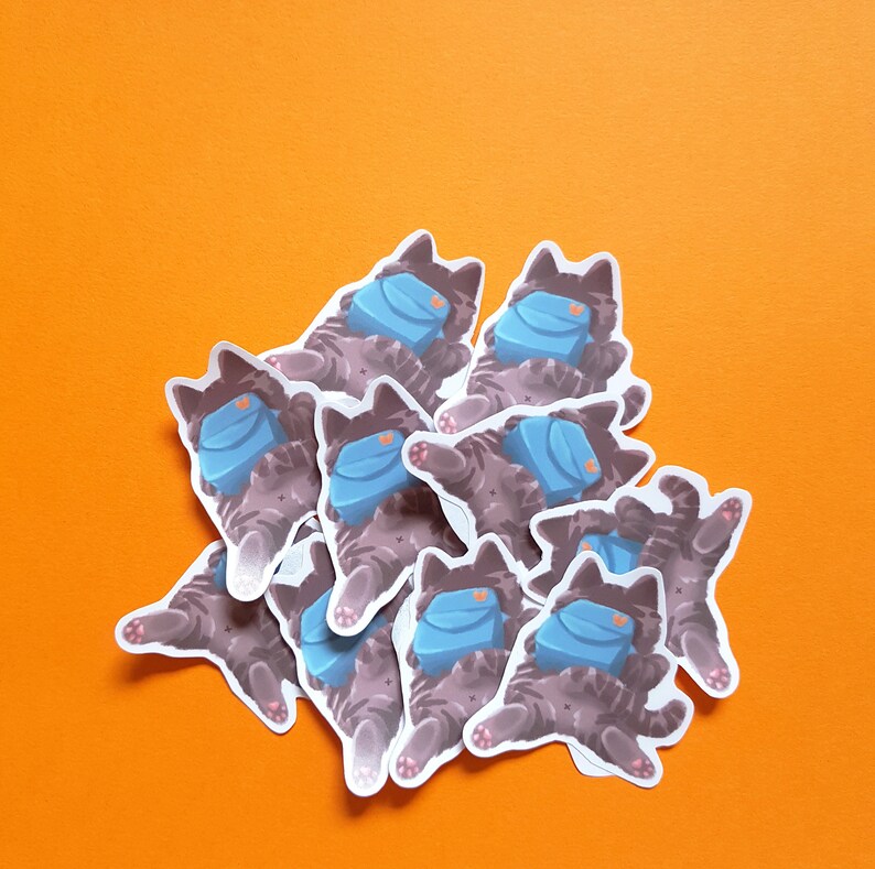 Kitty Waterproof Vinyl Sticker Misty Backpack - Etsy