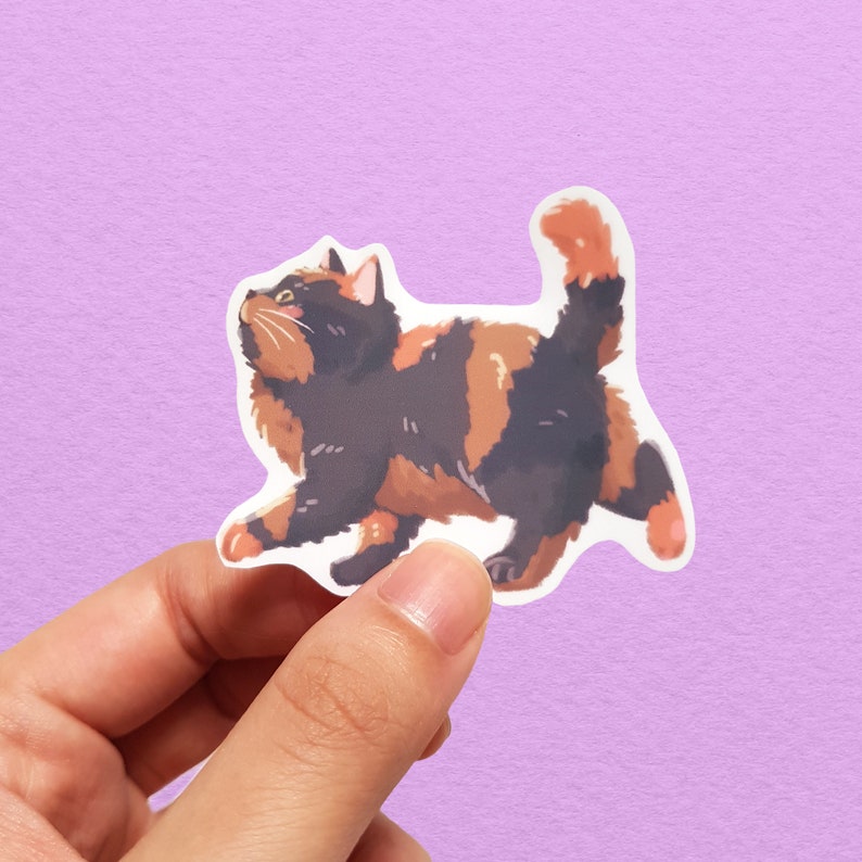 Baby Chonky Cat Kitty Waterproof Vinyl Stickers Mobile Decal Die Cut ...