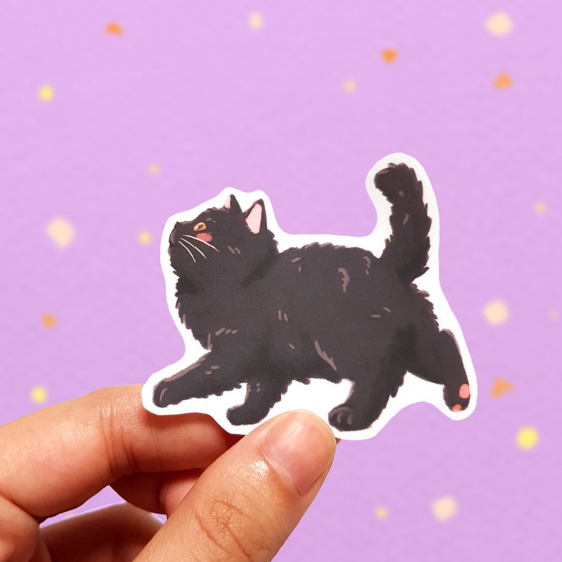 Baby Chonky Cat Kitty Waterproof Vinyl Stickers Mobile Decal | Etsy