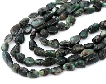 13'' Natural Emerald Nuggets Shape Beads Smooth - Etsy