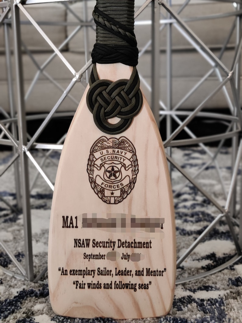 MILITARY PADDLE With Engraved Logo and Personalized Message - Etsy