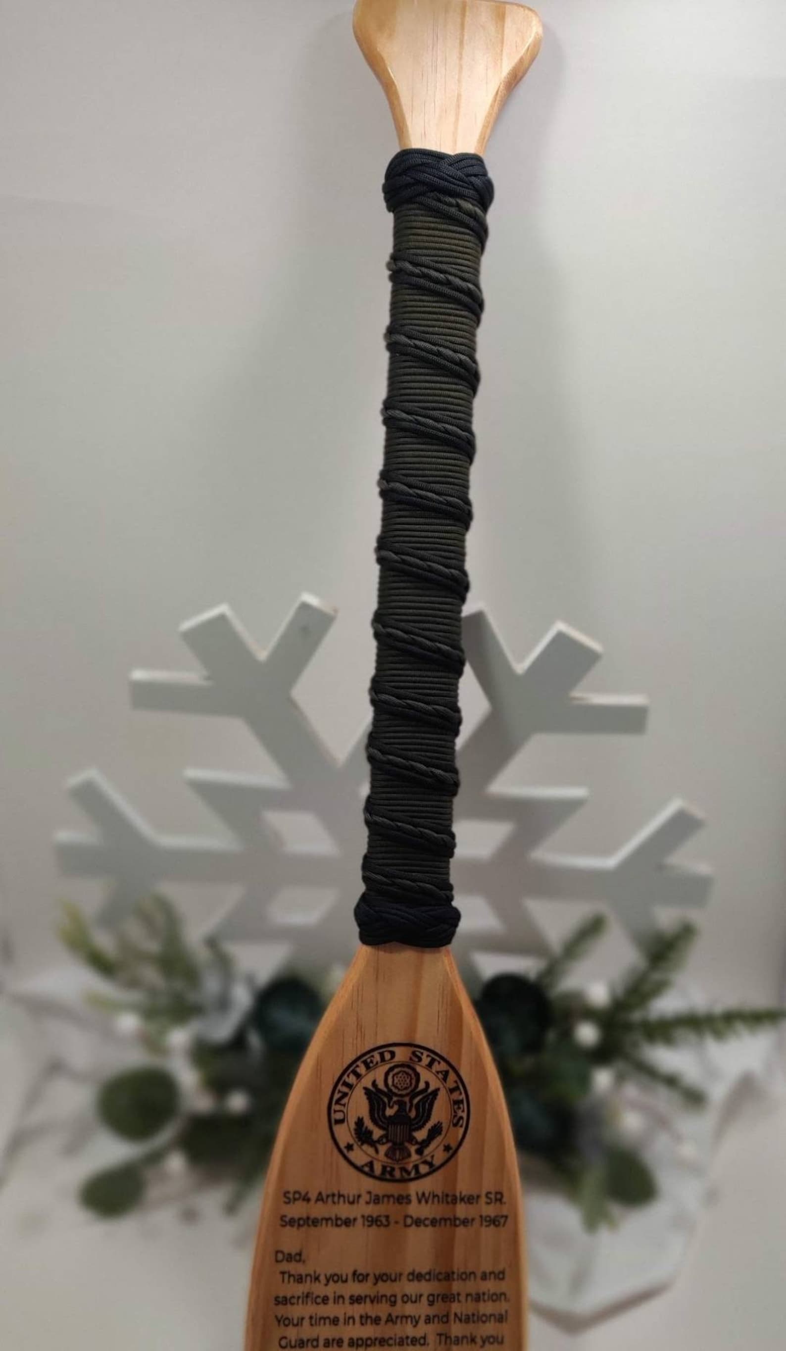 MILITARY PADDLE With Engraved Logo and Personalized Message - Etsy
