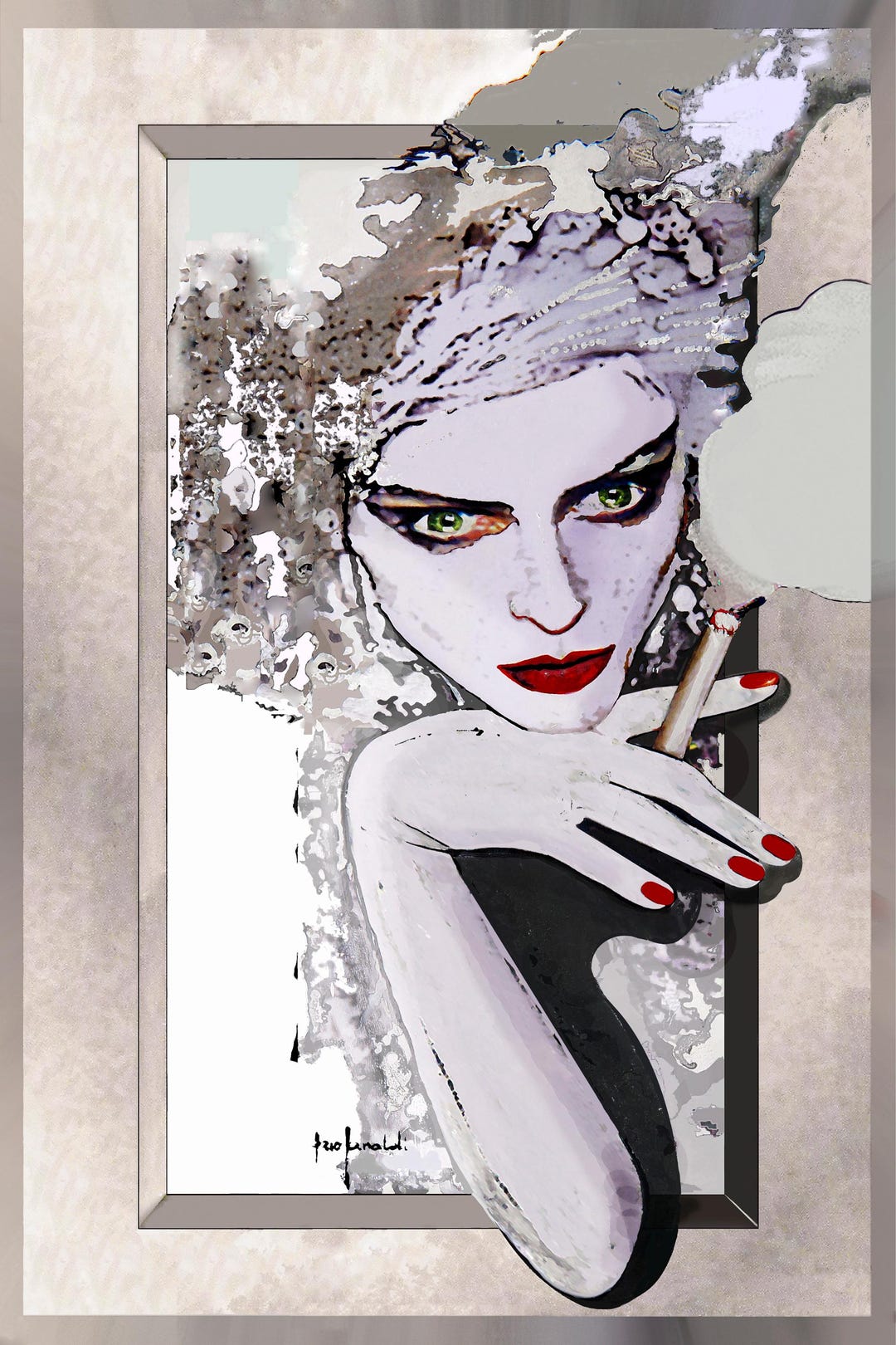 Portrait Inside the Frame. - 40x60 Cm Paper Print - Etsy