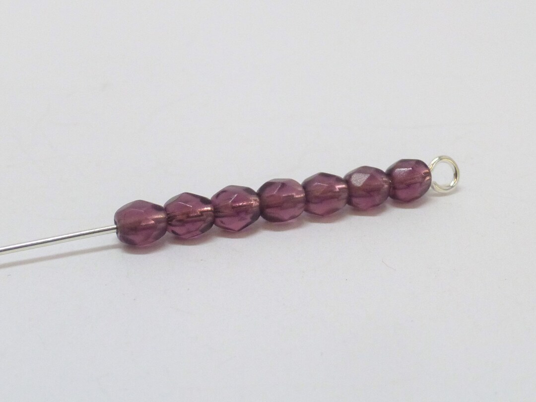 50 Pieces of Bohemian Ground Glass Beads 4 Mm Blackberry Matt - Etsy