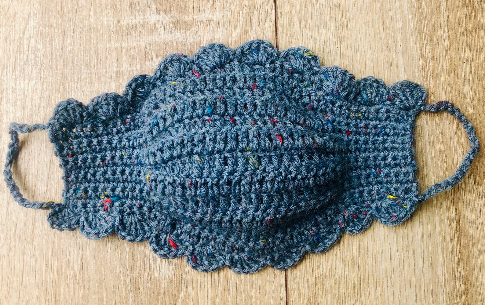 Crochet Face Mask With Shell Stitch Crochetlyn - Etsy