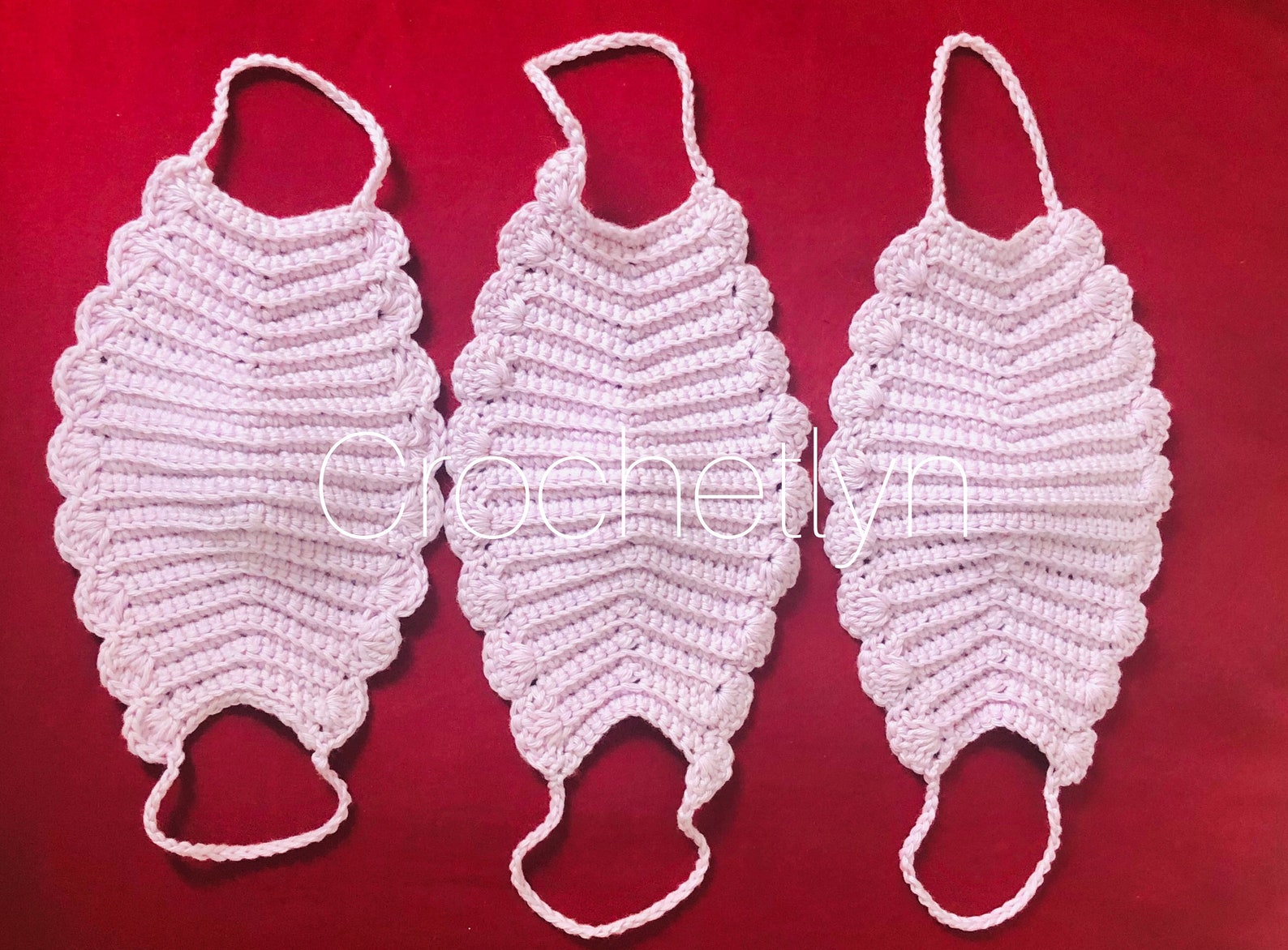 Crochet Face Mask With Shell Stitch Pdf Pattern Crochetlyn - Etsy