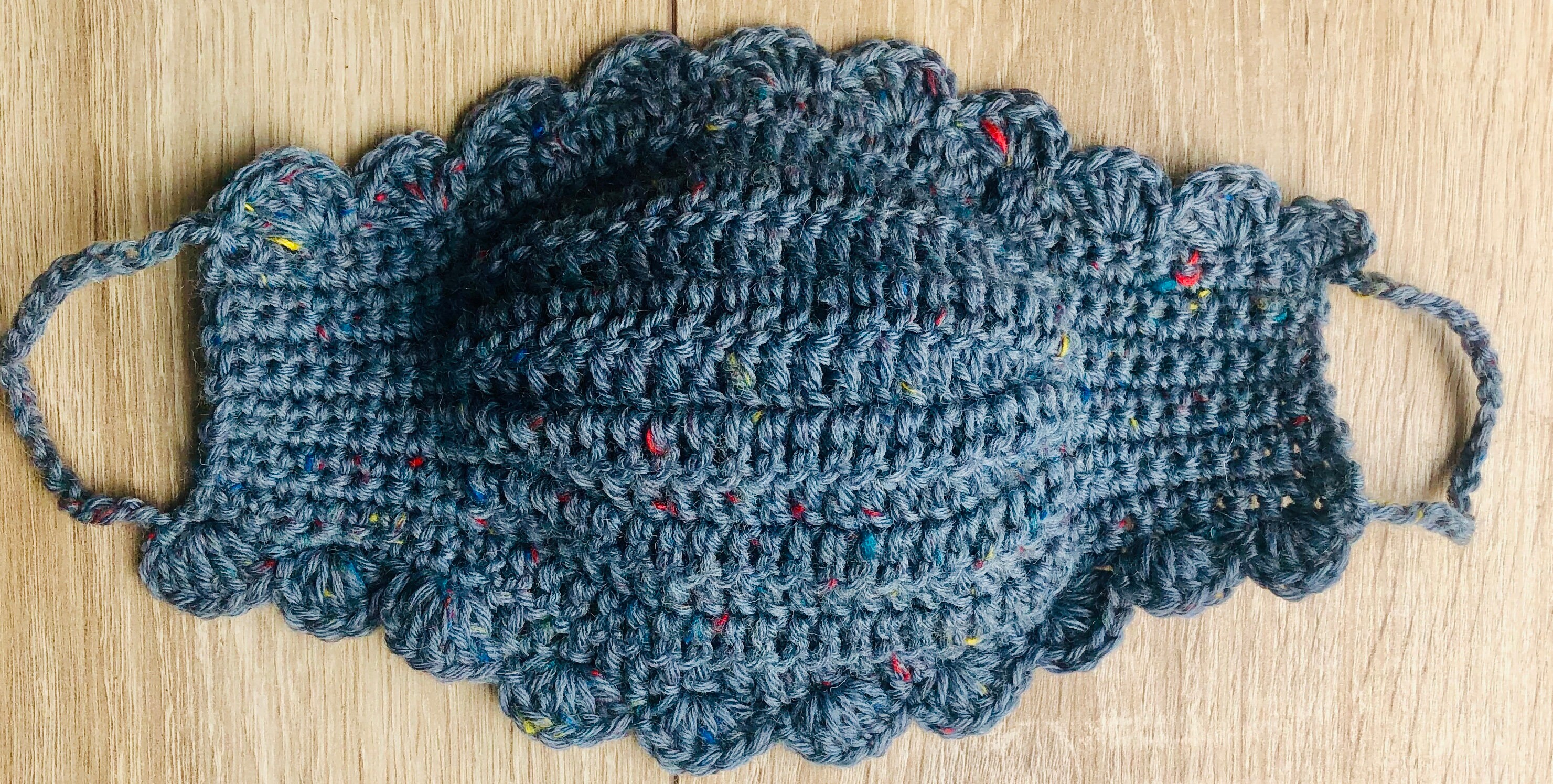 Crochet Face Mask With Shell Stitch Crochetlyn - Etsy