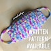 Crochet Face Mask WRITTEN PATTERN , Face Mask Cover Up, Adult Size ...