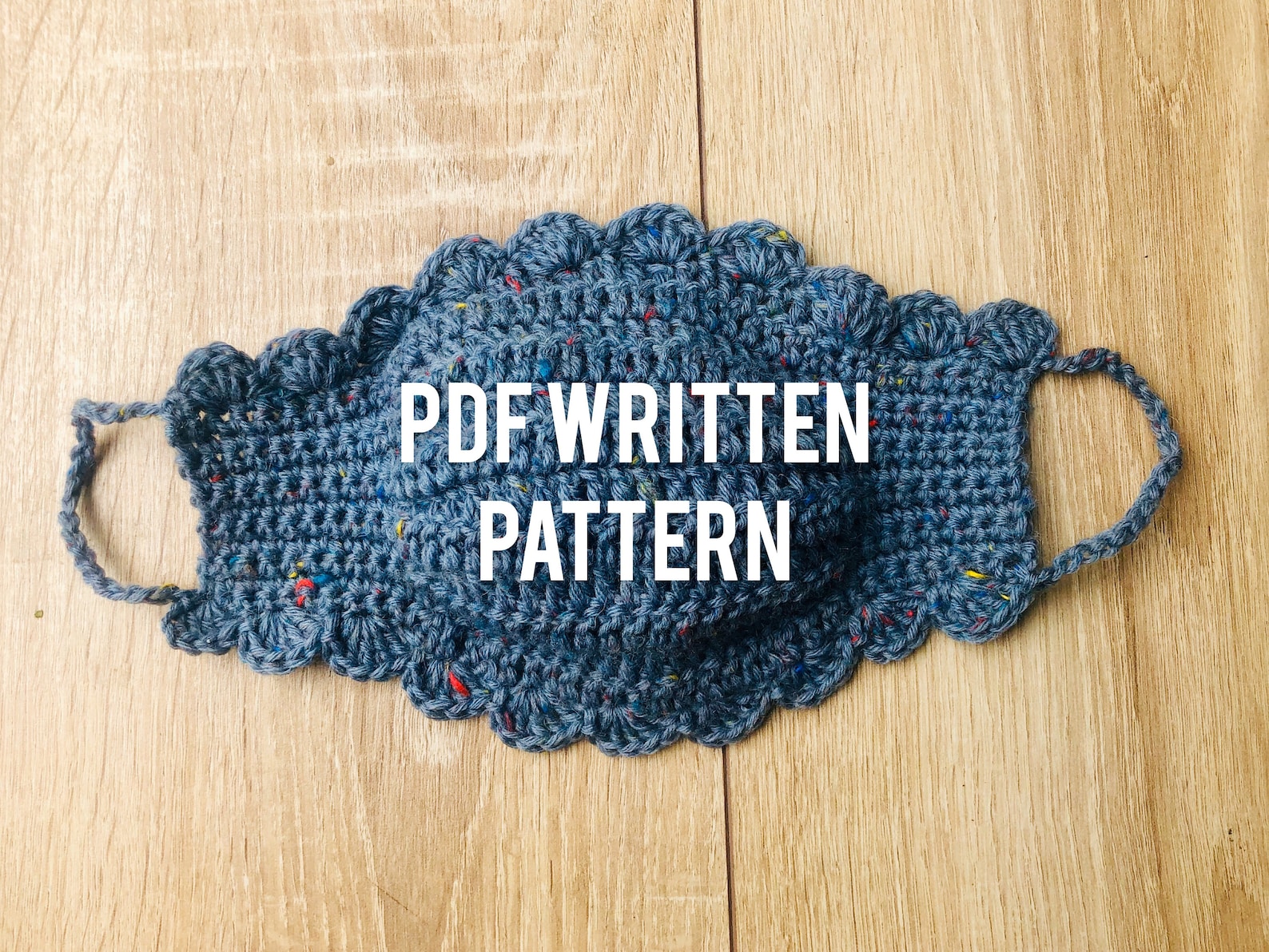 Crochet Face Mask With Shell Stitch Crochetlyn - Etsy