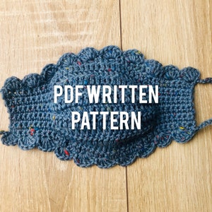 Crochet Face Mask With Shell Stitch Crochetlyn - Etsy